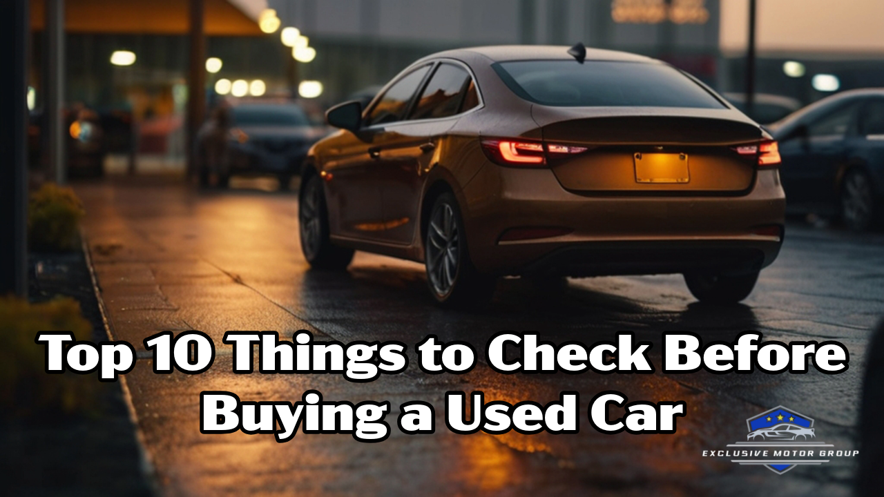 Top 10 Things to Check Before Buying a Used Car - Exclusive Motor Group